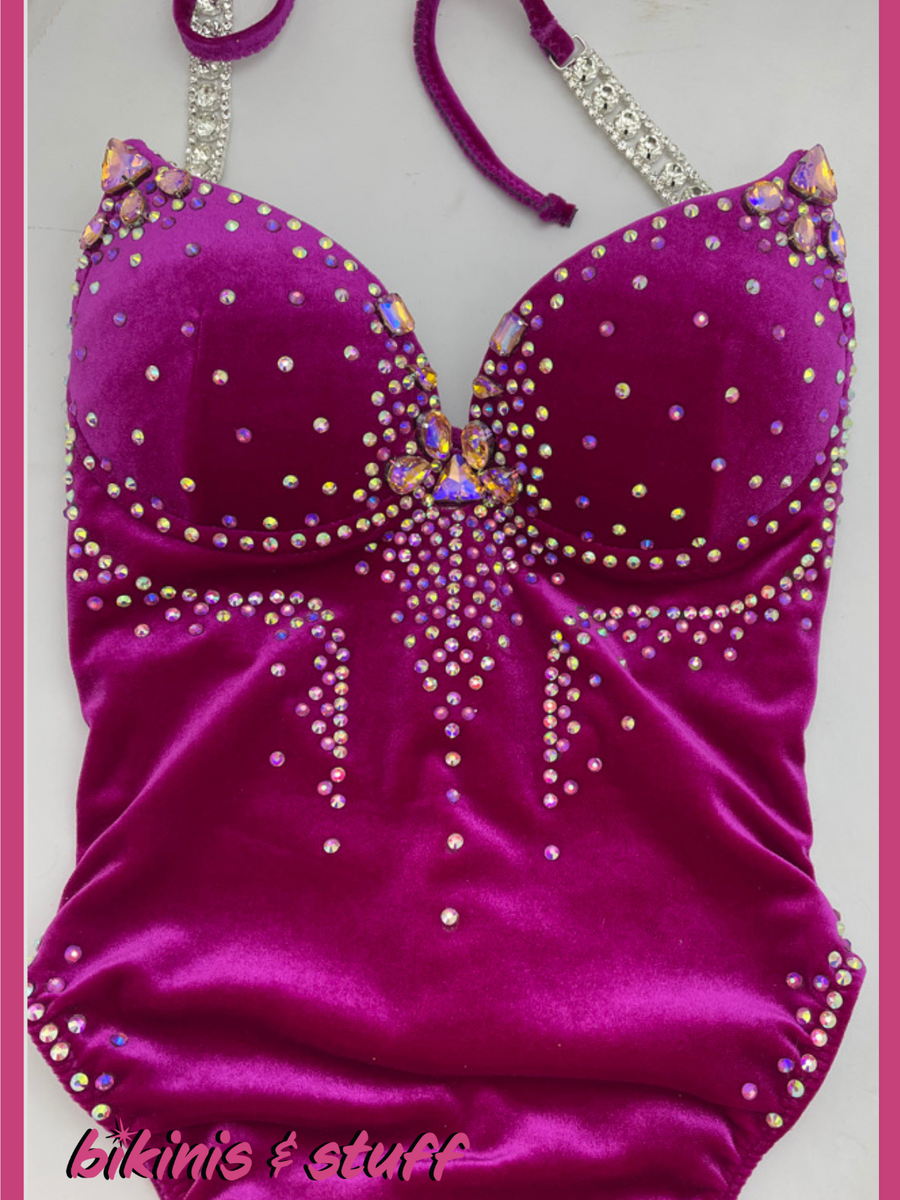 Magenta GLAM - Fitmodel Monokini Suit – Bikinis and Stuff